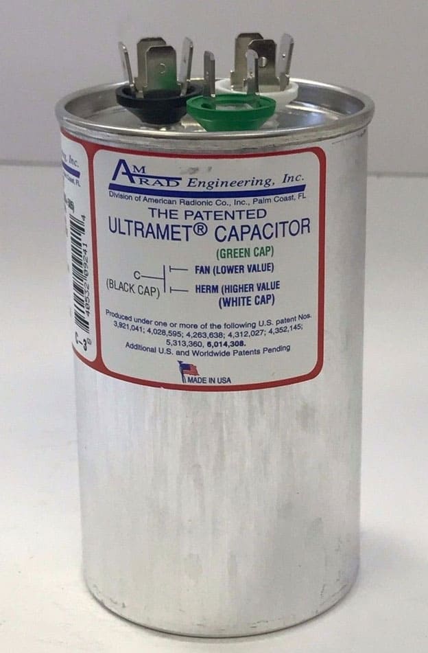 AmRad Run Capacitor USA2237 50 + 5 uF MFD x 370 / 440 Volt