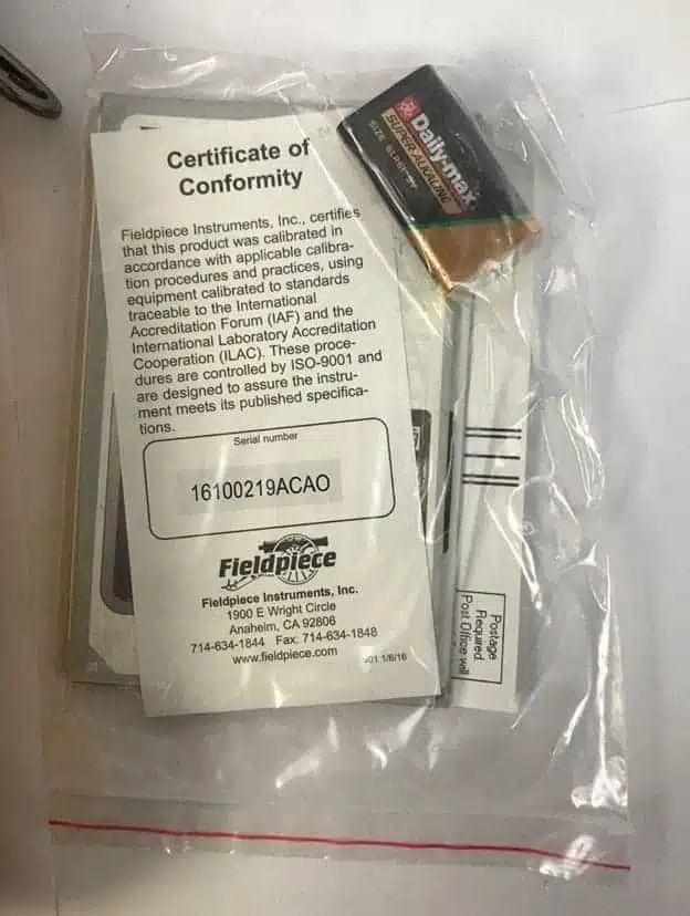 Fieldpiece SRS1 Lightweight Refrigerant Scale