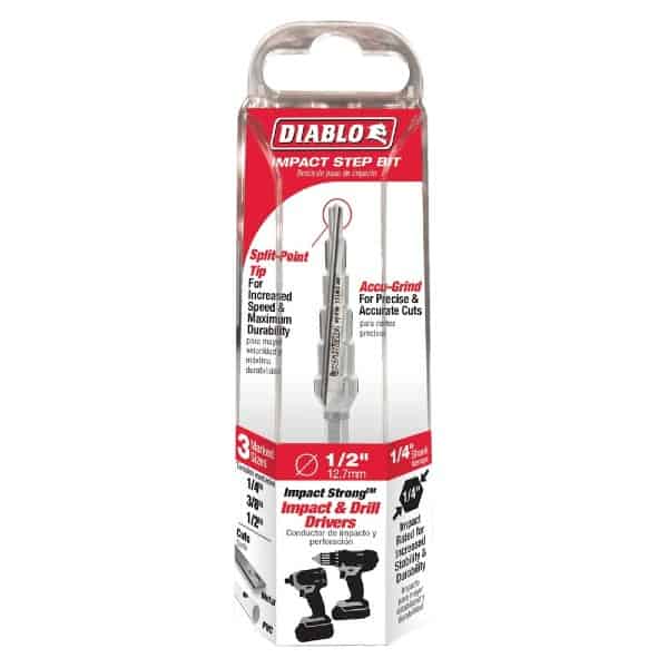 Diablo DSD0500S06 1/4 in. ‑ 1/2 in. Impact Step Drill Bit