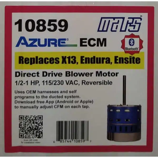 MARS 10859 Azure ECM 1/2 - 1 HP Replacement Motor