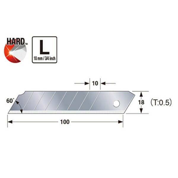 Tajima LCB-50 Endura Blade 18 MM Snap Blade 10 Pk