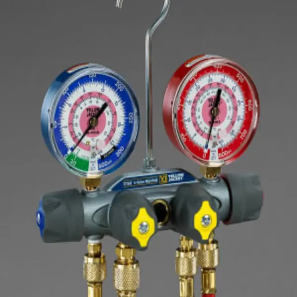 Yellow Jacket 49965 Titan 4-Valve Test and Charging Manifold Degrees F ...
