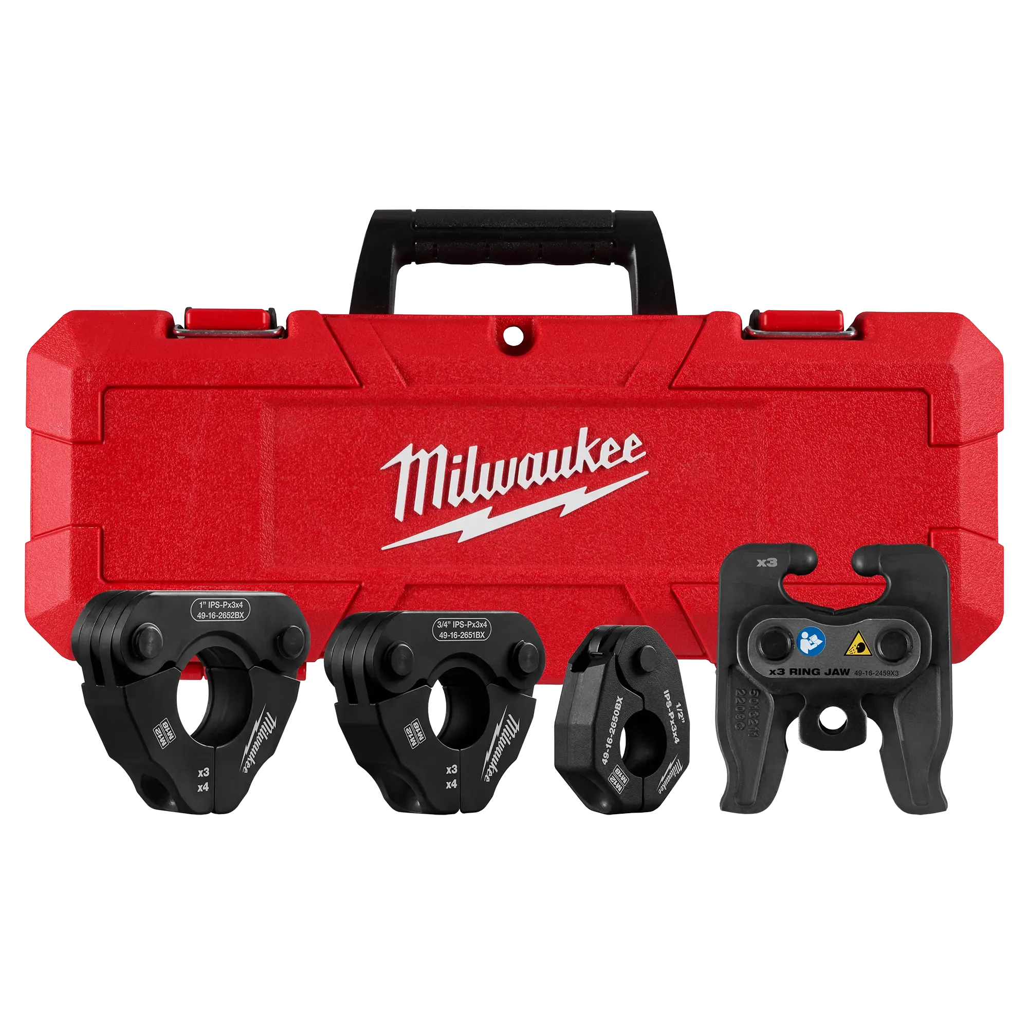 Milwaukee 49-16-2496X 1/2" - 1" IPS-P Pivoting Press Ring Kit for M12 ...