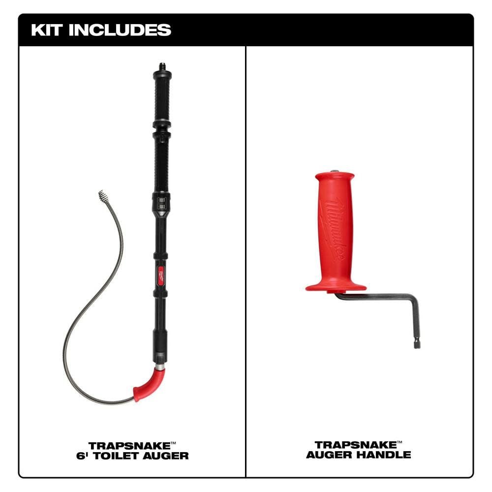 Milwaukee TRAPSNAKE 6' Toilet Auger Bare Tool
