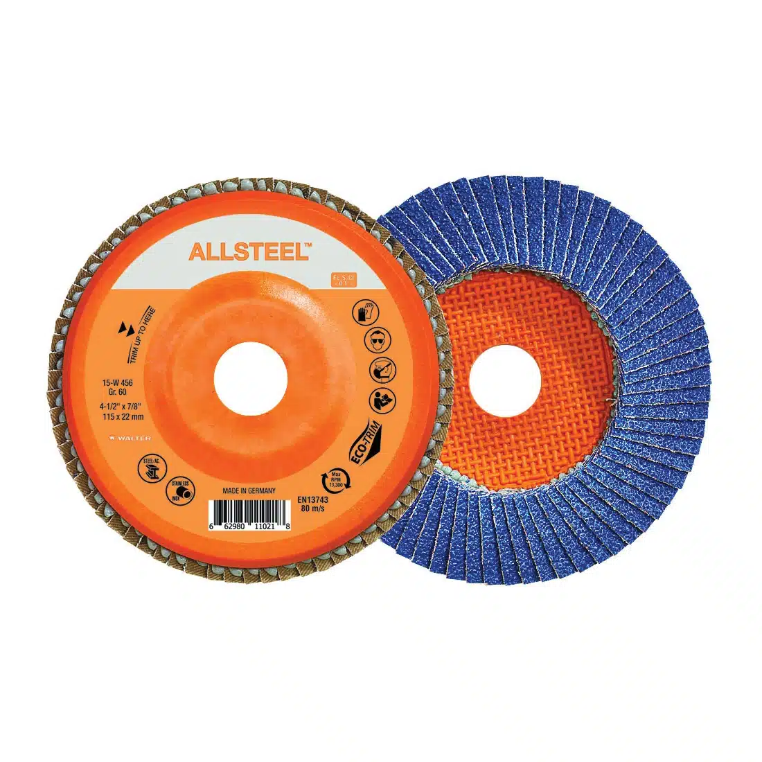 Walter Surface Technologies 15W604 ALLSTEEL Flap Discs - [Pack of 10 ...